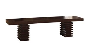 steve silver company briana bench, 72" w x 15" d x 18" h, brown