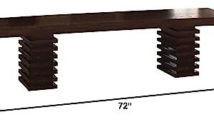 Steve Silver Company Briana Bench, 72" W x 15" D x 18" H, Brown