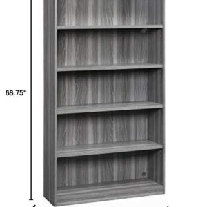 Mayline Aberdeen Bookcase, 5 Shelf, Gray Steel Tf