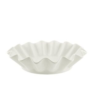 10 strawberry street whittier 7.75"/8 oz ruffle round bowl, set of 4, white