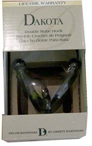 decor bath 64025 dakota bath robe hook holder black