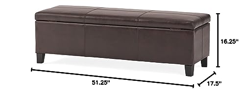 Christopher Knight Home Glouster PU Storage Ottoman, Brown