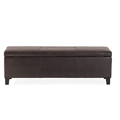 Christopher Knight Home Glouster PU Storage Ottoman, Brown