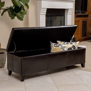 Christopher Knight Home Glouster PU Storage Ottoman, Brown