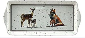 leonardo macneil wildlife fox & deer 39cm melamine sandwich tray