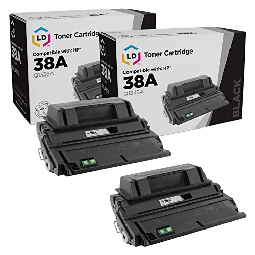 LD Products Compatible Toner Cartridge Replacement for HP 38A Q1338A (Black, 2-Pack) Compatible with Laserjet: 4200, 4200dtn, 4200dtns, 4200dtnsl, 4200n & 4200tn