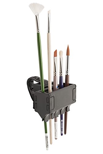 Easy To Use Products Brush Grip Paintbrush Holder and Drying Rack/Caddy, Painting Supplies (Black)