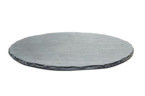 Fox Run 3808 Slate Cheese Board, Round Gray, 12 x 12 x 0.25 inches