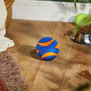 Chuckit! Ultra Squeaker Ball Dog Toy, Medium (2.5 Inch) 2 Pack, for Large Breeds, Blue, Orange