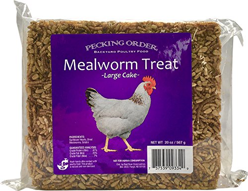 Pecking Order Mealworm Treat Cake, 20 oz