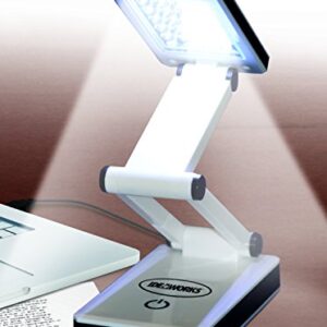 IdeaWorks LED Lamp for Desk - Collapsible, Portable from Home to Office, Acrylonitrile Butadiene Styrene, White