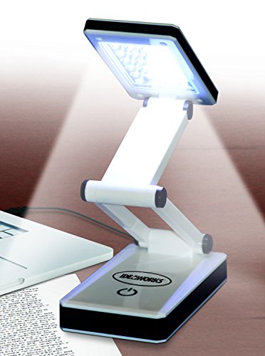 IdeaWorks LED Lamp for Desk - Collapsible, Portable from Home to Office, Acrylonitrile Butadiene Styrene, White