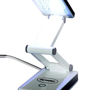 IdeaWorks LED Lamp for Desk - Collapsible, Portable from Home to Office, Acrylonitrile Butadiene Styrene, White