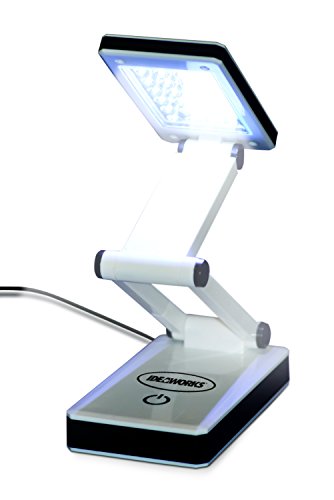 IdeaWorks LED Lamp for Desk - Collapsible, Portable from Home to Office, Acrylonitrile Butadiene Styrene, White