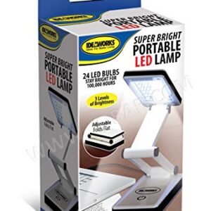 IdeaWorks LED Lamp for Desk - Collapsible, Portable from Home to Office, Acrylonitrile Butadiene Styrene, White