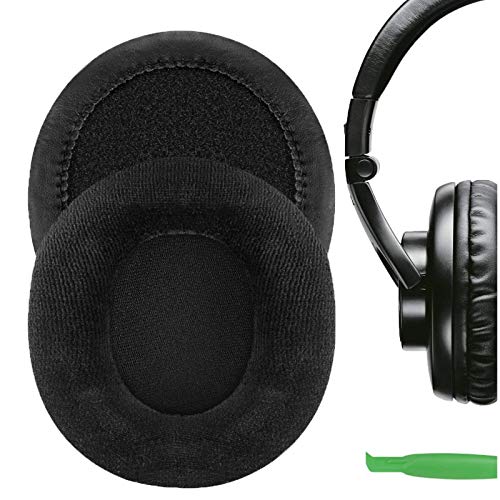 Geekria Comfort Velour Replacement Ear Pads for Shure Hpaec240, Hpaec440, Hpaec840, Hpaec940, Srh840 Srh440, Srh940 Headphones Ear Cushions, Headset Earpads, Ear Cups Cover Repair Parts (Black)