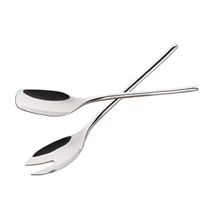 imeea salad servers 18/10 stainless steel salad serving utensils salad spoon fork 10-inch