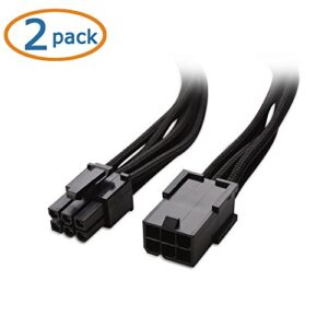 Cable Matters 2-Pack 6 Pin PCIe Extension Cable 10 Inches (PCIe to PCIe Power Extension)