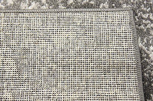 Unique Loom Sofia Collection Area Rug - Casino (2' x 6' 7" Runner, Dark Gray/ Ivory)