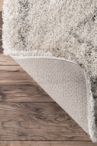 nuLOOM Edwin Trellis Shaggy Area Rug, 7' 6" x 9' 6", Natural