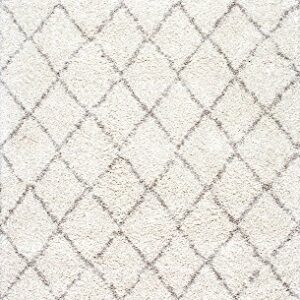 nuLOOM Edwin Trellis Shaggy Area Rug, 7' 6" x 9' 6", Natural