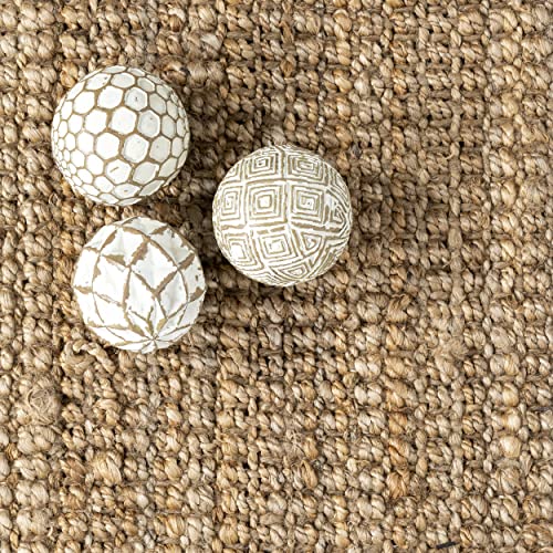 nuLOOM Raleigh Farmhouse Jute Tasseled Area Rug, 8' x 10', Natural