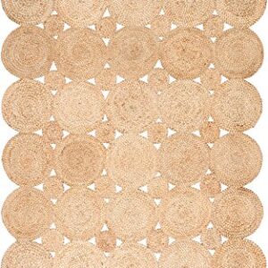 nuLOOM Hand Woven Drusilla Area Rug, 5' x 8', Natural