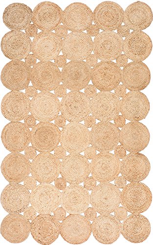 nuLOOM Hand Woven Drusilla Area Rug, 5' x 8', Natural