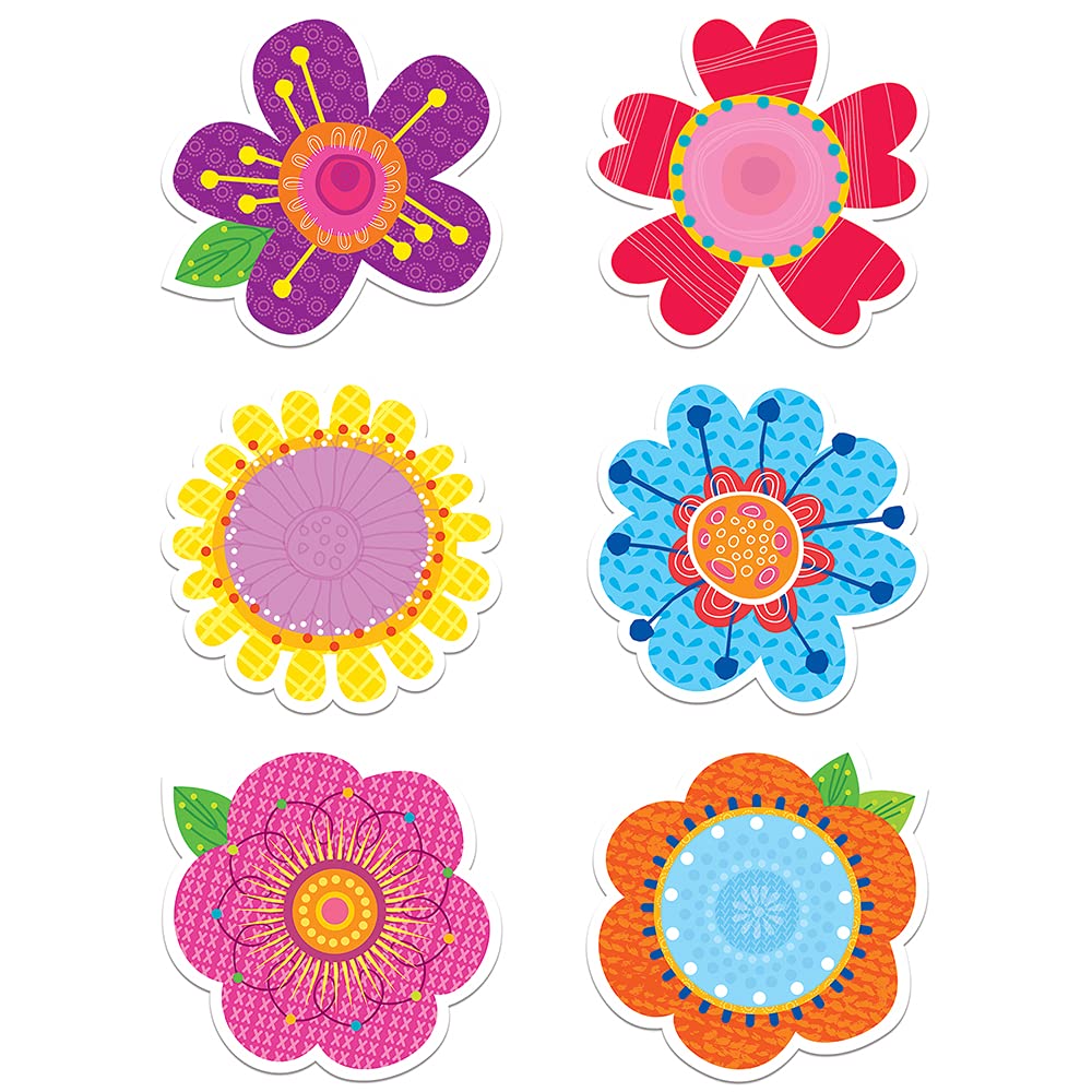 CTP Springtime Blooms Designer Flower Cut-Outs, 36 Pieces (Creative Teaching Press 3868)