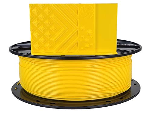 3D Fuel Standard PLA+ 3D Printing Filament, Made in USA with Dimensional Accuracy +/- 0.02 mm, 1 kg 1.75 mm Spool (2.2 lbs) in Daffodil Yellow