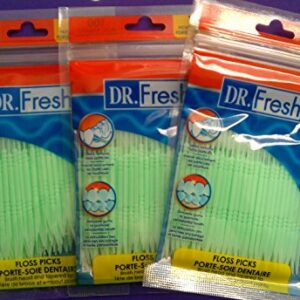 3 pk x (100 ct each) 300 Total Soft Bristle Dental Floss Picks, Interdental Brush, Toothpicks, Flexible Deep Clean