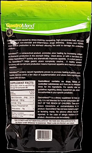 GastroMend Ulcer Supplement for Horses, 100% Natural Equine Stomach Health for Horses, Promotes Healing & Prevention of Gastric Ulcers, Supports Gastric and Hindgut Health, 30 Servings, Made in USA