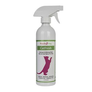 catfresh oatmeal skin & coat spray cleanses & detangles, soothes irritations that cause excessive licking, chewing & scratching, moisturizes & rejuvenates skin, neutralizes odors & removes dander