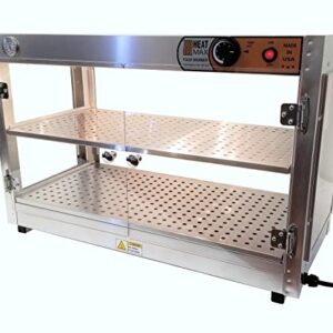 HeatMax 30x15x20 Commercial Food Warmer, Pizza, Pastry, Patty, Empanada, Catering, Concession, Fund Raising, Heated Display Case - Made in USA with Service and Support