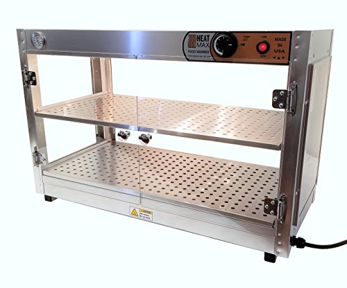 HeatMax 30x15x20 Commercial Food Warmer, Pizza, Pastry, Patty, Empanada, Catering, Concession, Fund Raising, Heated Display Case - Made in USA with Service and Support