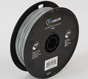 1.75mm grey pla 3d printer filament - 1kg spool (2.2 lbs) - dimensional accuracy +/- 0.03mm