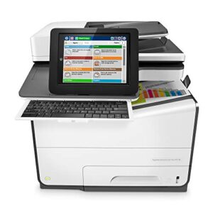 hp pagewide enterprise color flow 586z multifunction duplex printer with hp everypage and pull-out keyboard (g1w41a)