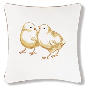 C&F Home Chicks Embroidered Easter Pillow 18 x 18 Yellow