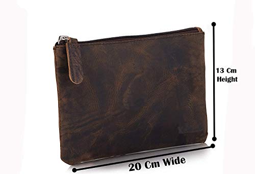 Leather Pencil pouch pen case zippered pencil case Sleeve Elegant and pratical gift for artists. Perfect for office,college by KomalC