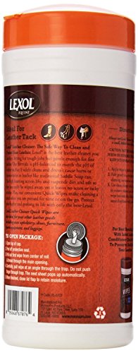 Lexol Leather Cleaner Quick Wipes - 75 Pre-Moistened Towels (3 Packs Containing 25 Each)