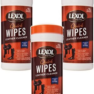 Lexol Leather Cleaner Quick Wipes - 75 Pre-Moistened Towels (3 Packs Containing 25 Each)