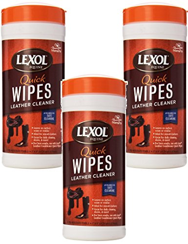 Lexol Leather Cleaner Quick Wipes - 75 Pre-Moistened Towels (3 Packs Containing 25 Each)