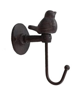 colonial tin works yukaba 520013 songbird wall hook, brownish black