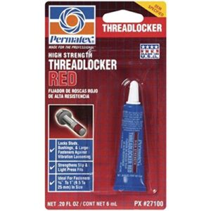 permatex 27100 high strength threadlocker red .20 oz tube