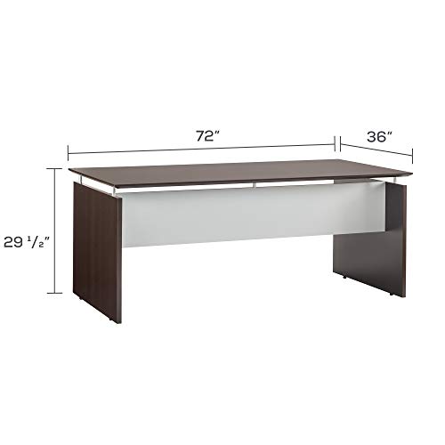 Mayline Medina Home Office Desk, 72 in, Mocha