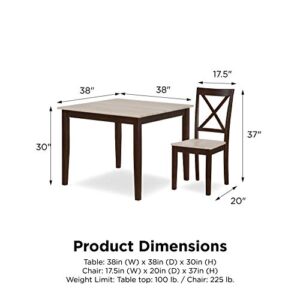 DHP Sunnybrook 5-Piece Dining Set, Espresso