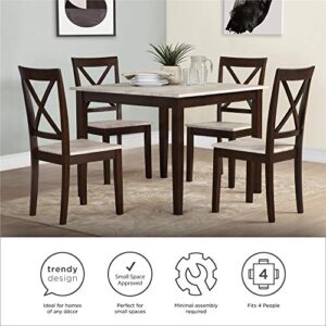 DHP Sunnybrook 5-Piece Dining Set, Espresso