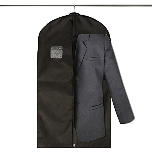 Fu Global Garment Bag Covers for Luggage, Dresses, Linens, Storage or Travel 42" Suit Bag with Clear Window Pack of 5