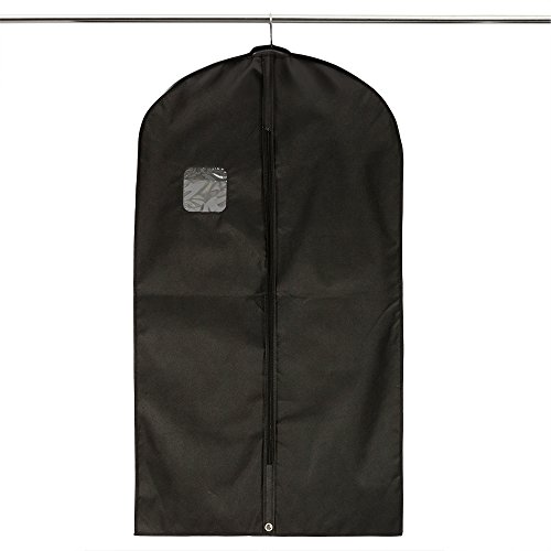 Fu Global Garment Bag Covers for Luggage, Dresses, Linens, Storage or Travel 42" Suit Bag with Clear Window Pack of 5