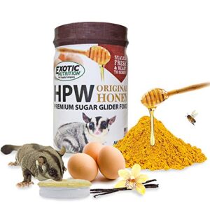 Exotic Nutrition Sugar Glider HPW Diet Jar - High Protein Healthy Natural No Mess Food for Sugar Gliders - High Protein Wombaroo Diet (Original)